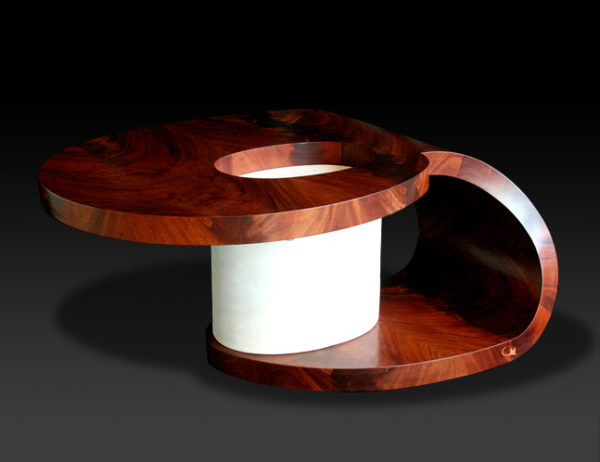 Table basse arc rampant - Ebeniste Créateur Christian Maloizel